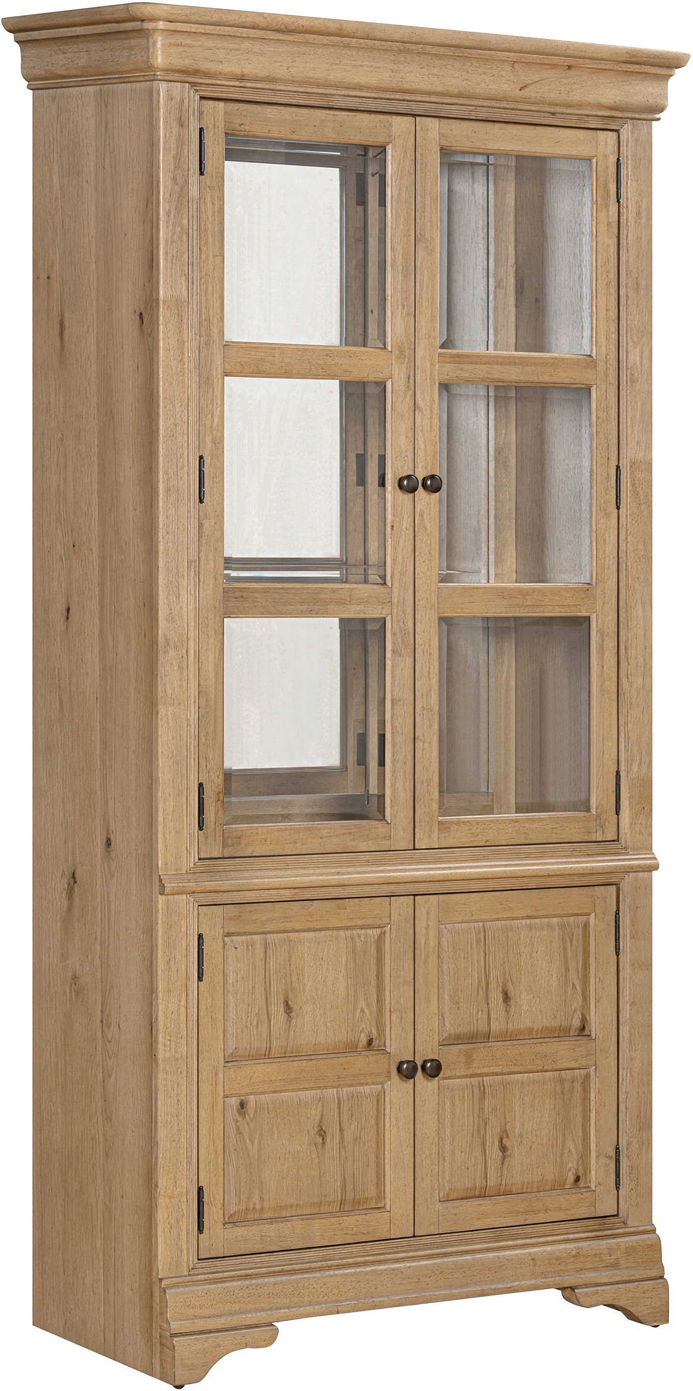 Chateau Philippe Glass Door Bookcase In Cognac by Aspenhome | 1StopBedrooms