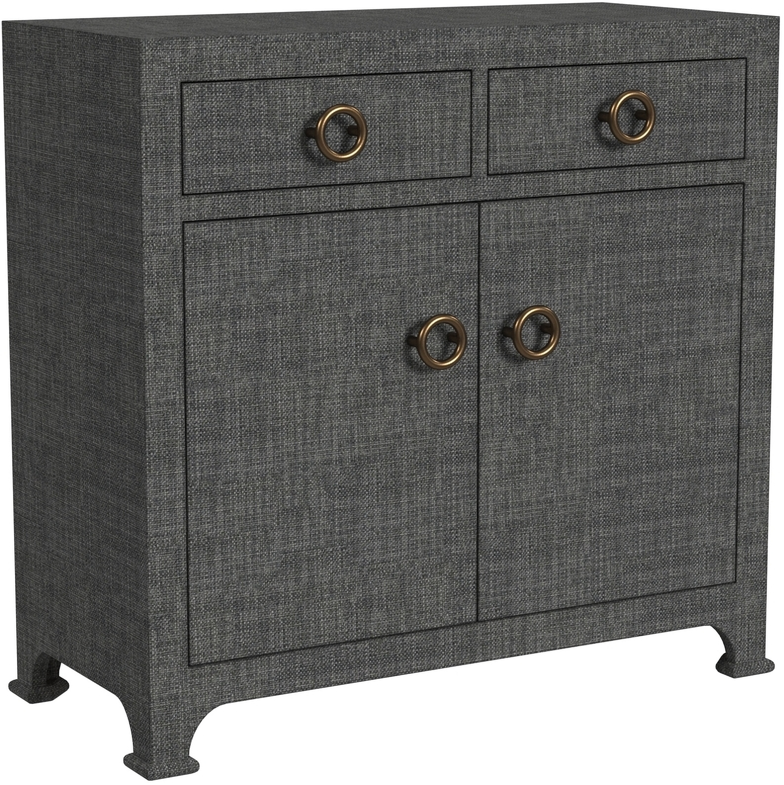 Chatham 2-Drawer Raffia Cabinet In Charcoal by Butler Specialty Company | 1StopBedrooms