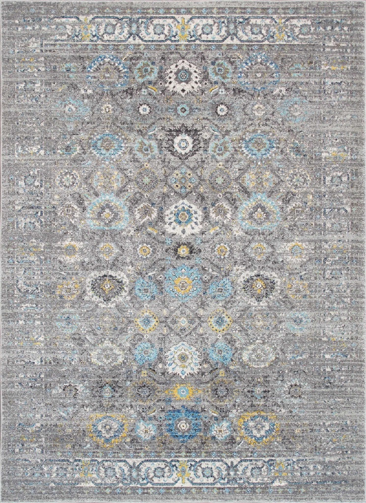 Chelsea Design Power Loom Area Rug- 6' 7" x 9' In Silver by Pasargad ...