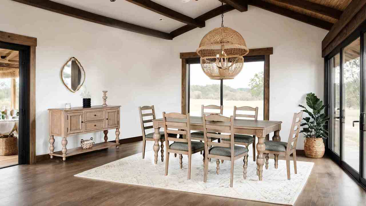 Chesapeake Dining room Set In Light White Wash by Furniture of America ...
