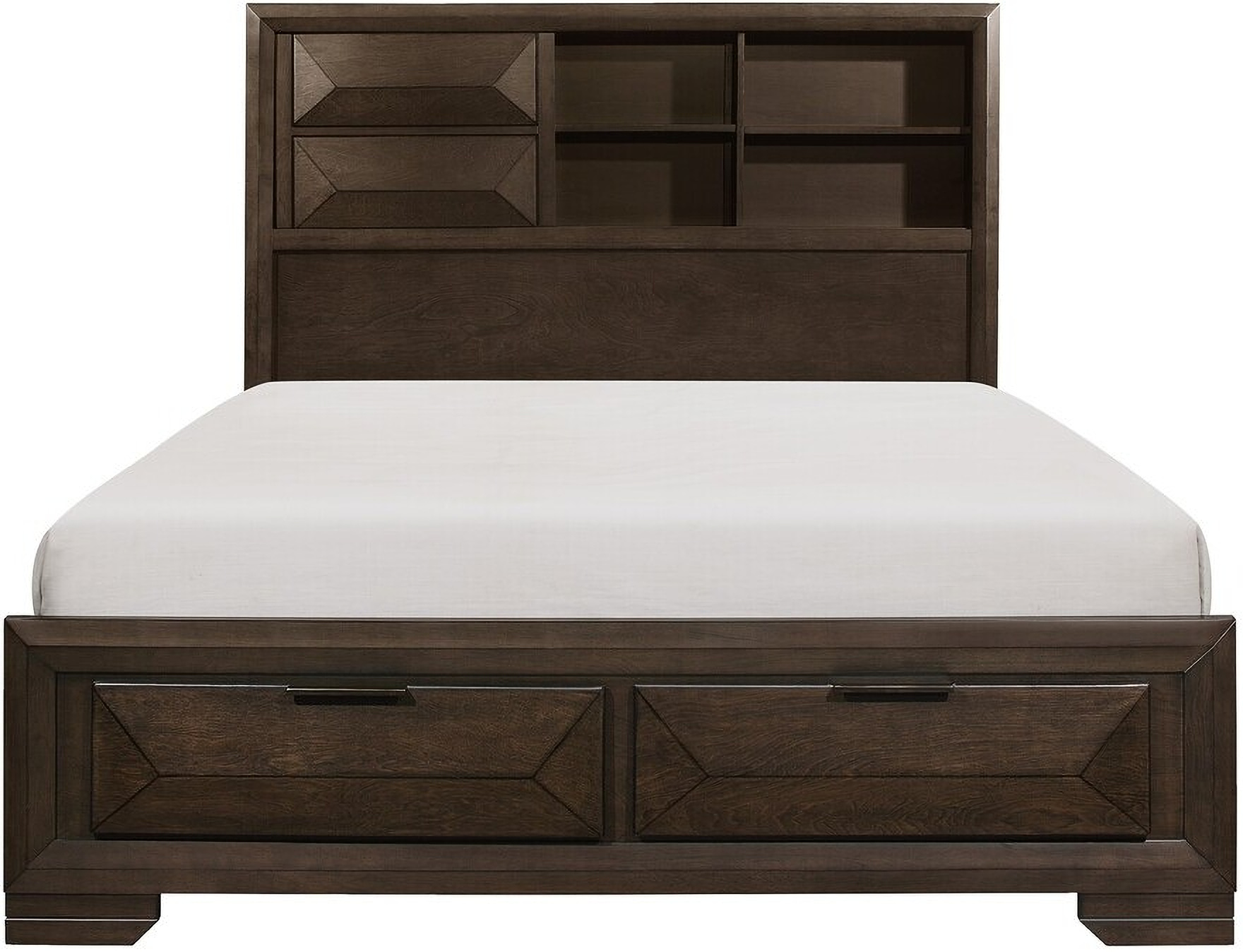 Chesky Warm Espresso Queen Bookcase Storage Bed by Homelegance ...