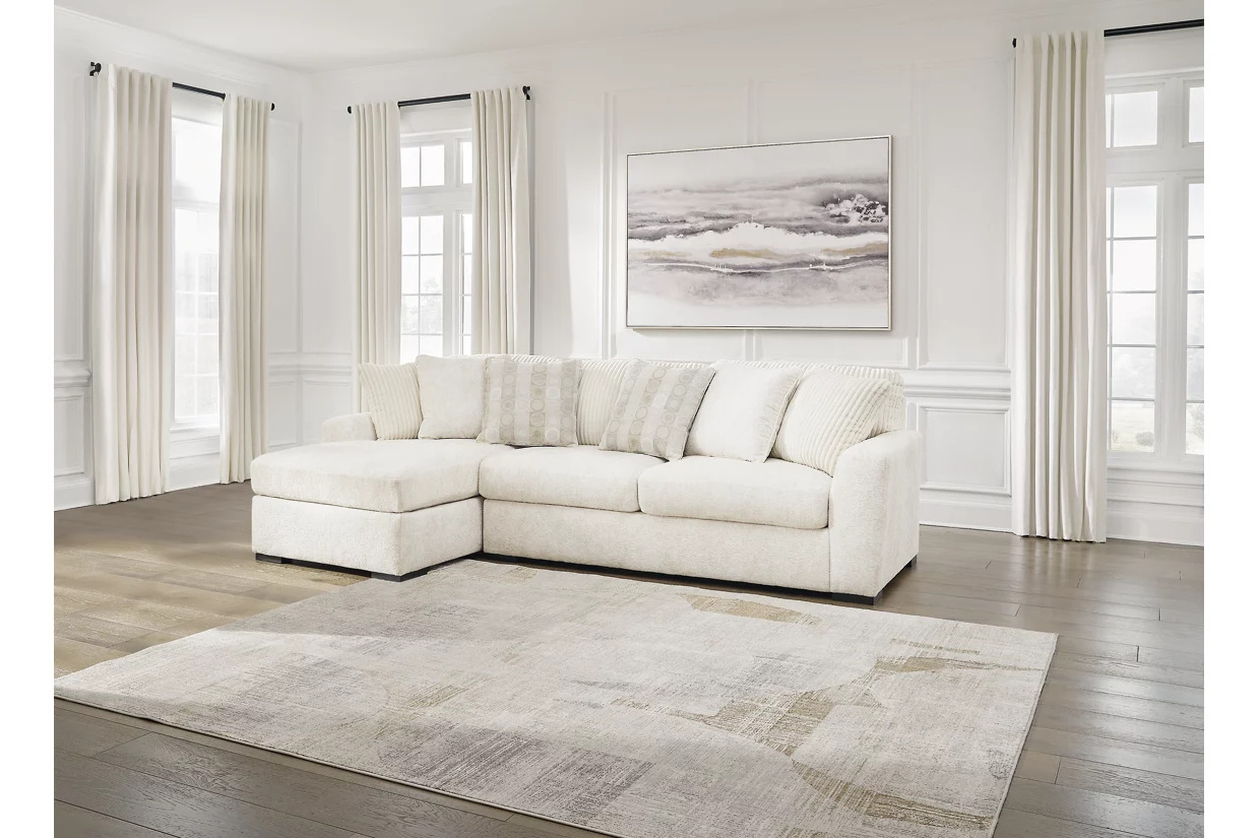 Chessington 2 Piece LAF Sectional With Chaise In Ivory By Ashley Chessington 2 Piece LAF Sectional With Chaise In Ivory By Ashley