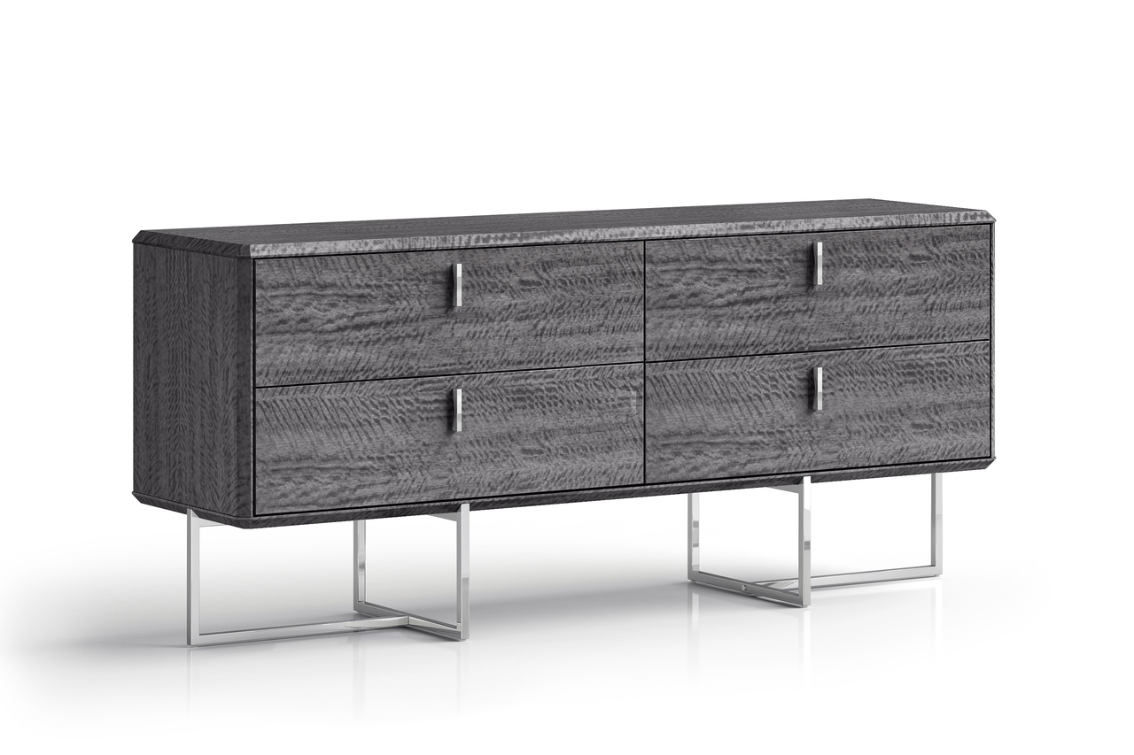 Chloe Dresser with 4 Drawers In Grey by Whiteline Modern Living ...