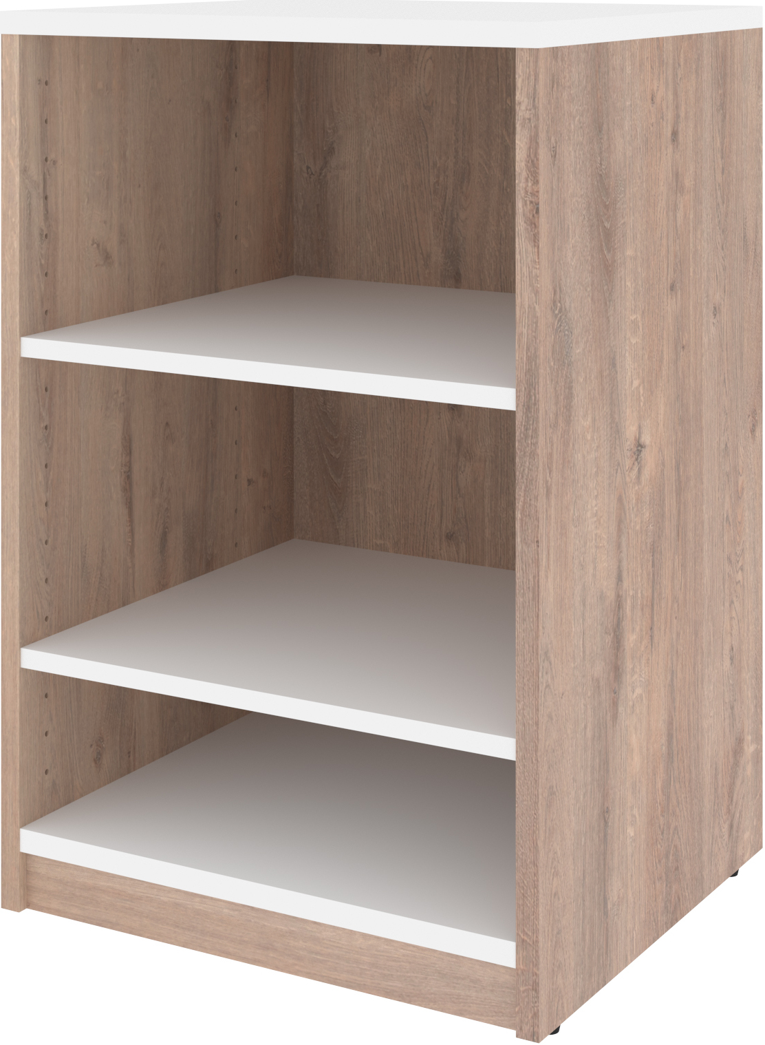 Cielo by Bestar 19.5 Inch Base Storage Unit in Rustic Brown and White ...