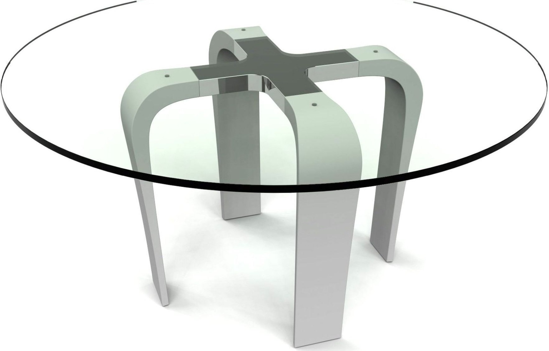 Cirrus Silver Round Dining Table by Bellini Modern Living | 1StopBedrooms