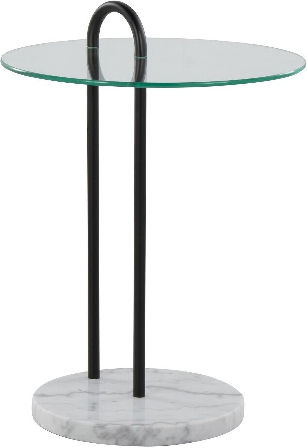 Claire Side Table In White and Black by Lumisource | 1StopBedrooms