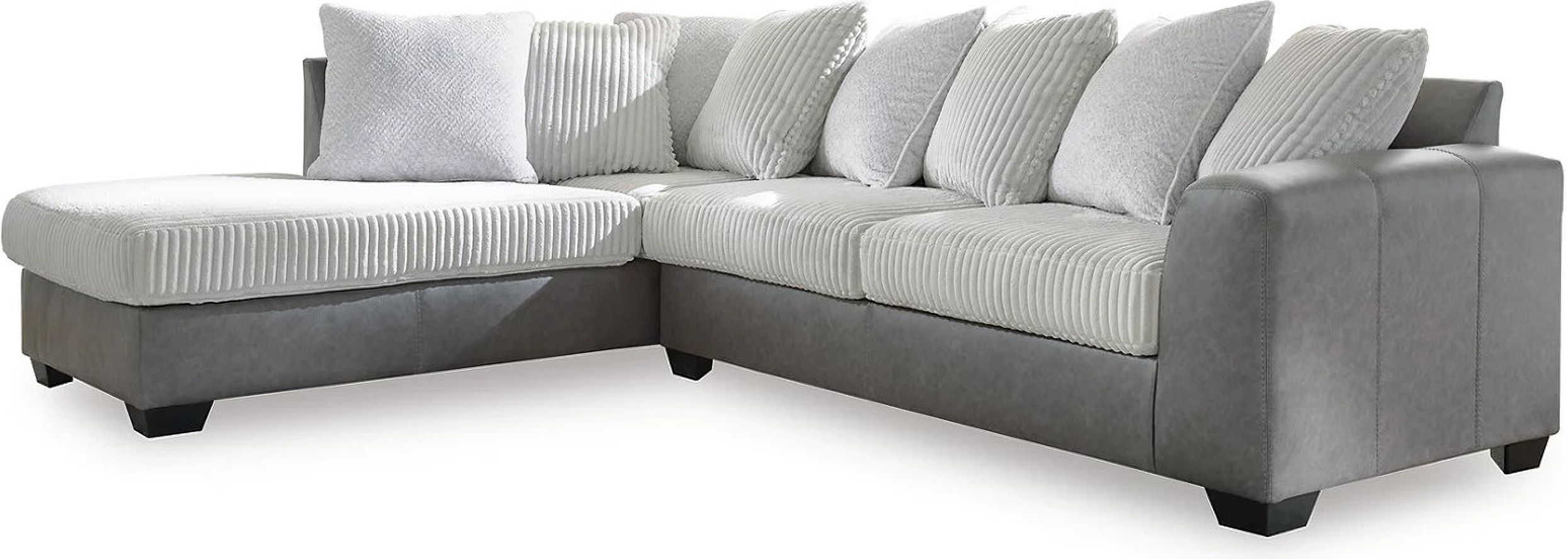 Clairette Court 2-Piece Sectional With LAF Chaise In Alloy by Ashley ...