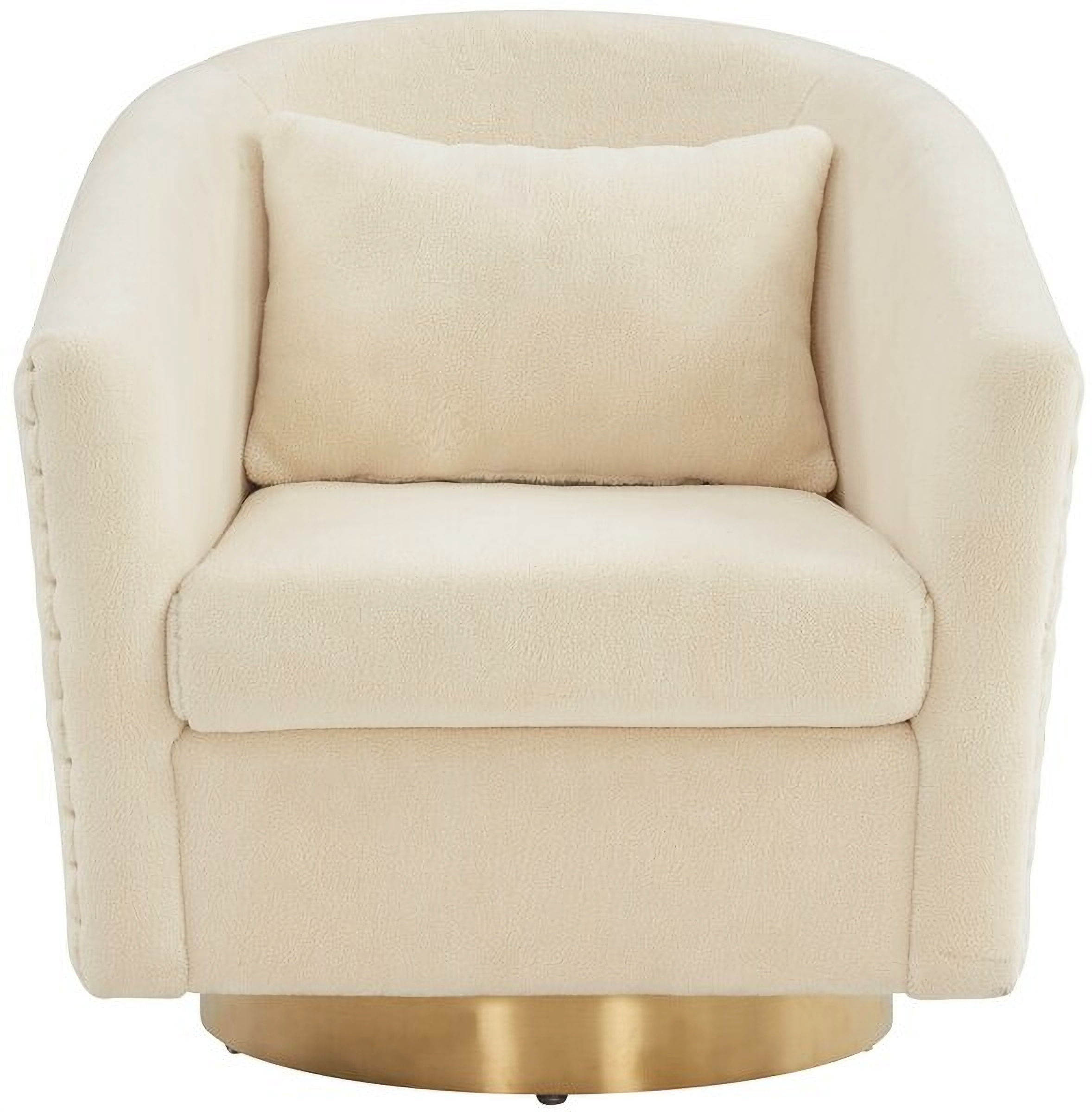 Clara Quilted Swivel Tub Chair In Ivory And Gold by Safavieh Couture ...