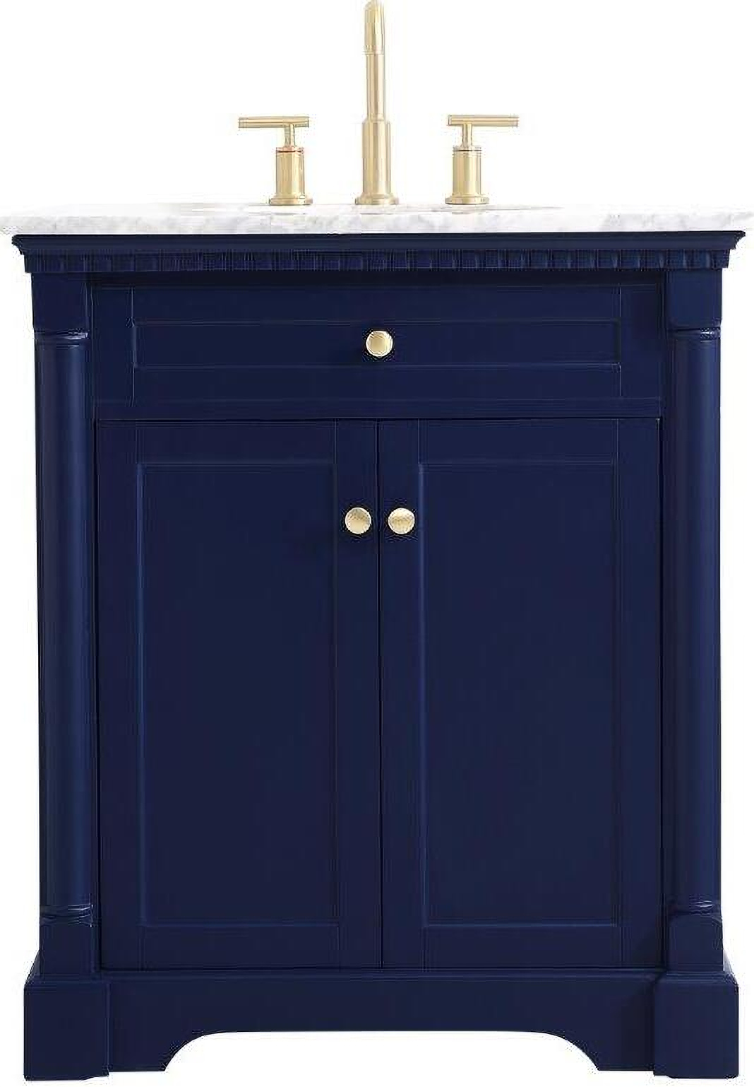 Clarence 30 Inch Single Bathroom Vanity In Blue by Elegant Lighting ...
