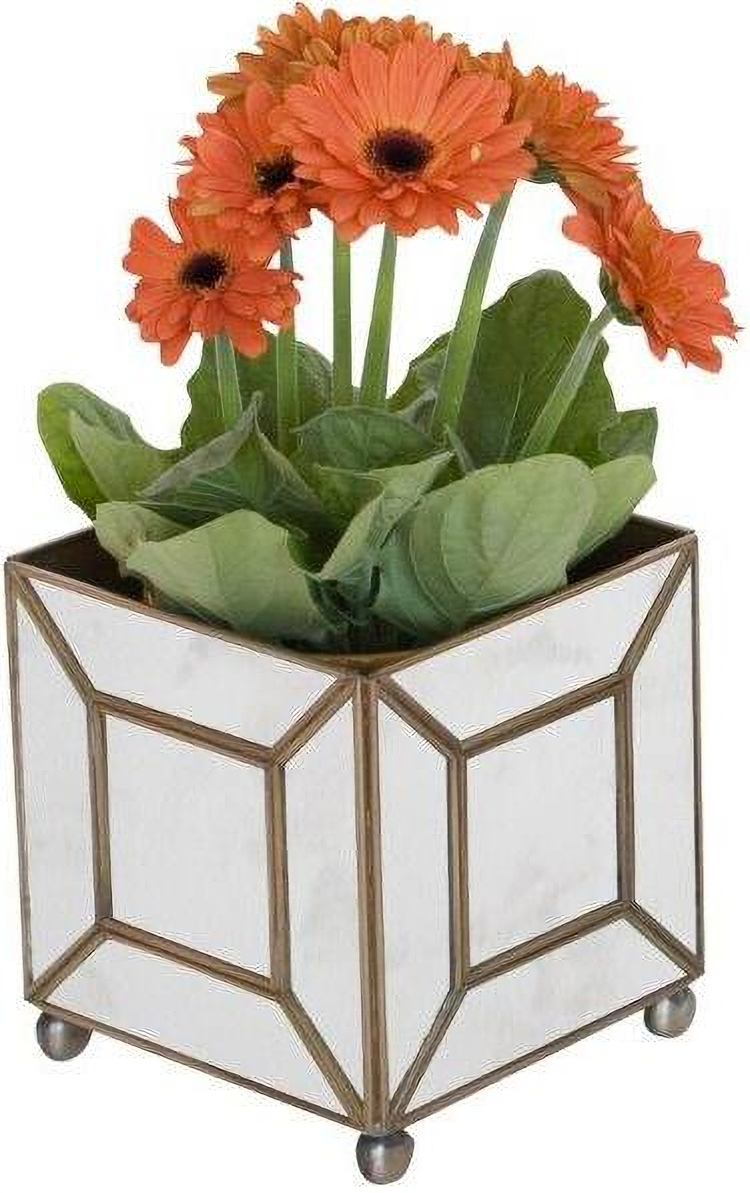 Classic Antique Mirror Planter by Worlds Away | 1StopBedrooms