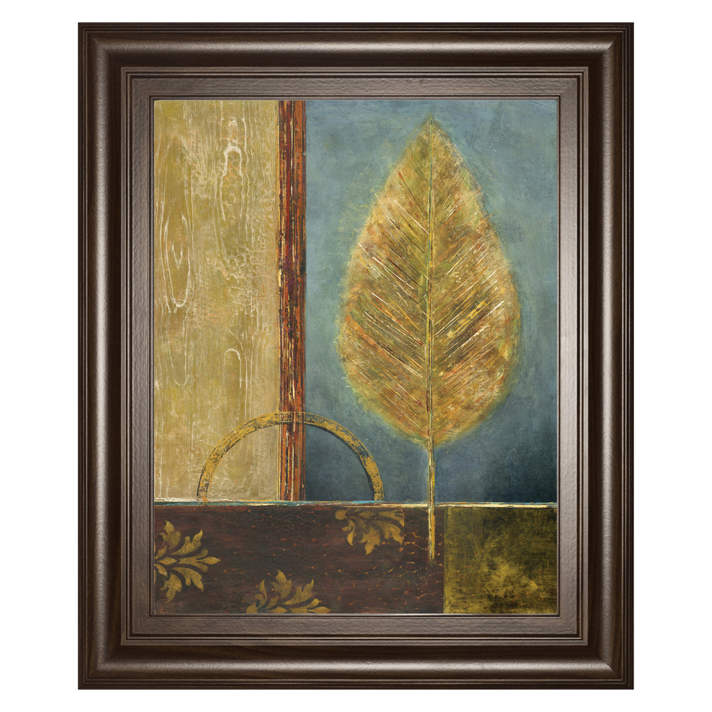Classy Art Azure Leaf Wall Art In Multi by Classy Living | 1StopBedrooms