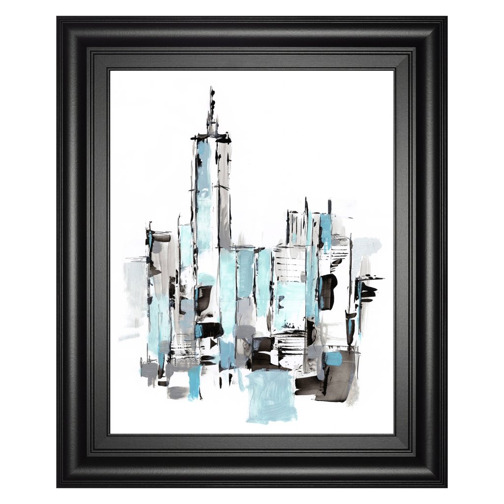 Classy Art Blue Cityscape II Wall Art In Multi by Classy Living ...