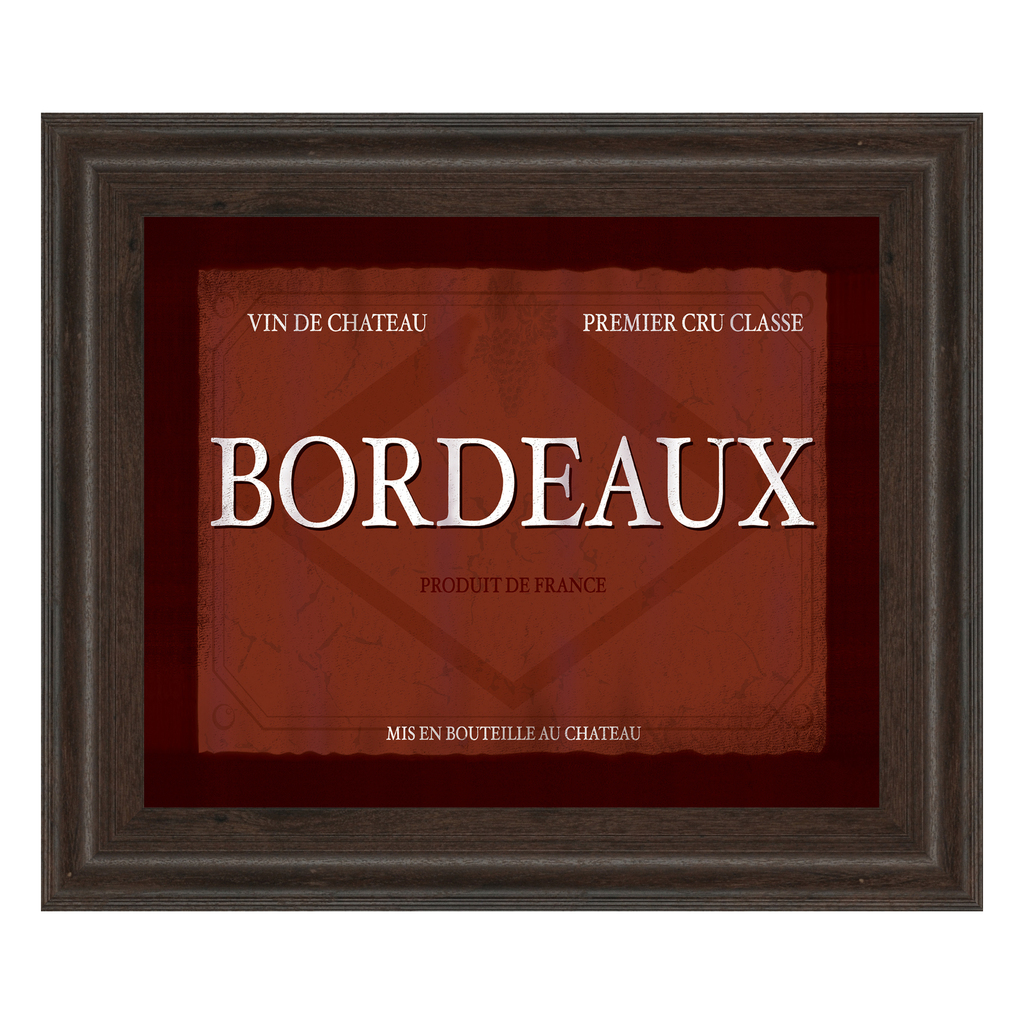 Classy Art Bordeaux Label Wall Art In Multi by Classy Living ...