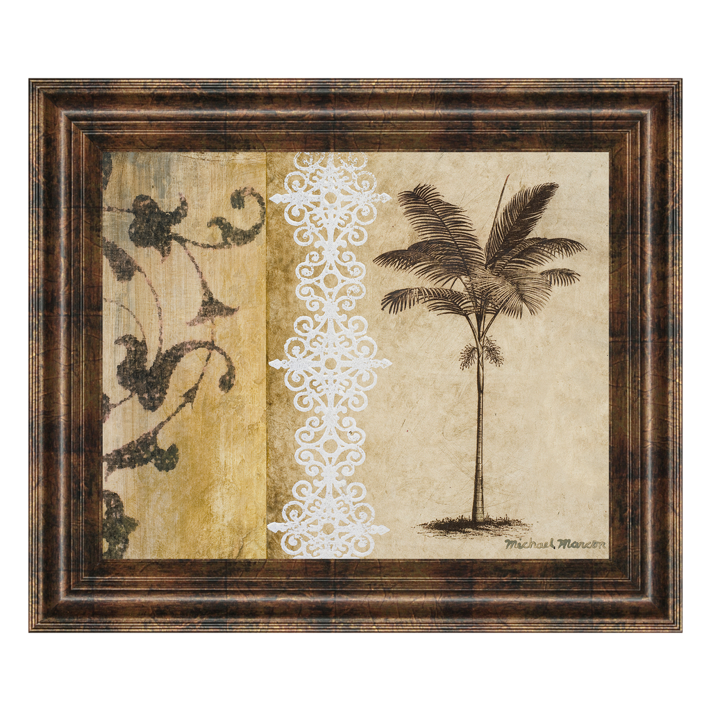 Classy Art Elegant Palm Scroll Wall Art In Multi by Classy Living ...