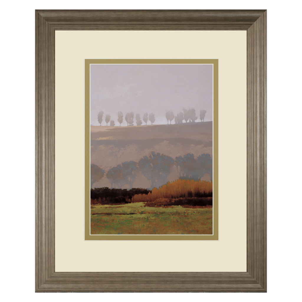 Classy Art Misty Tree Line Wall Art - Double Mat In Multi by Classy ...