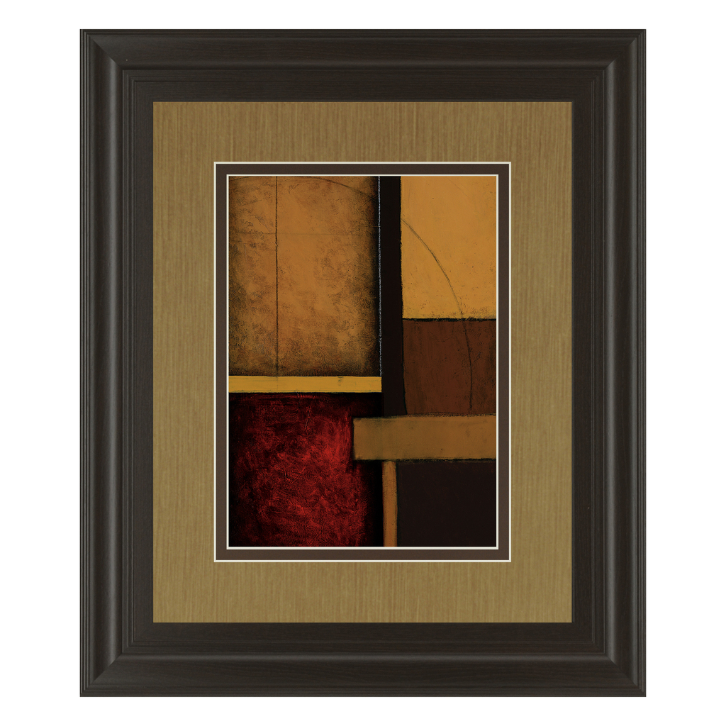 Classy Art Muted Ember Shapes Wall Art - Double Mat In Multi by Classy ...