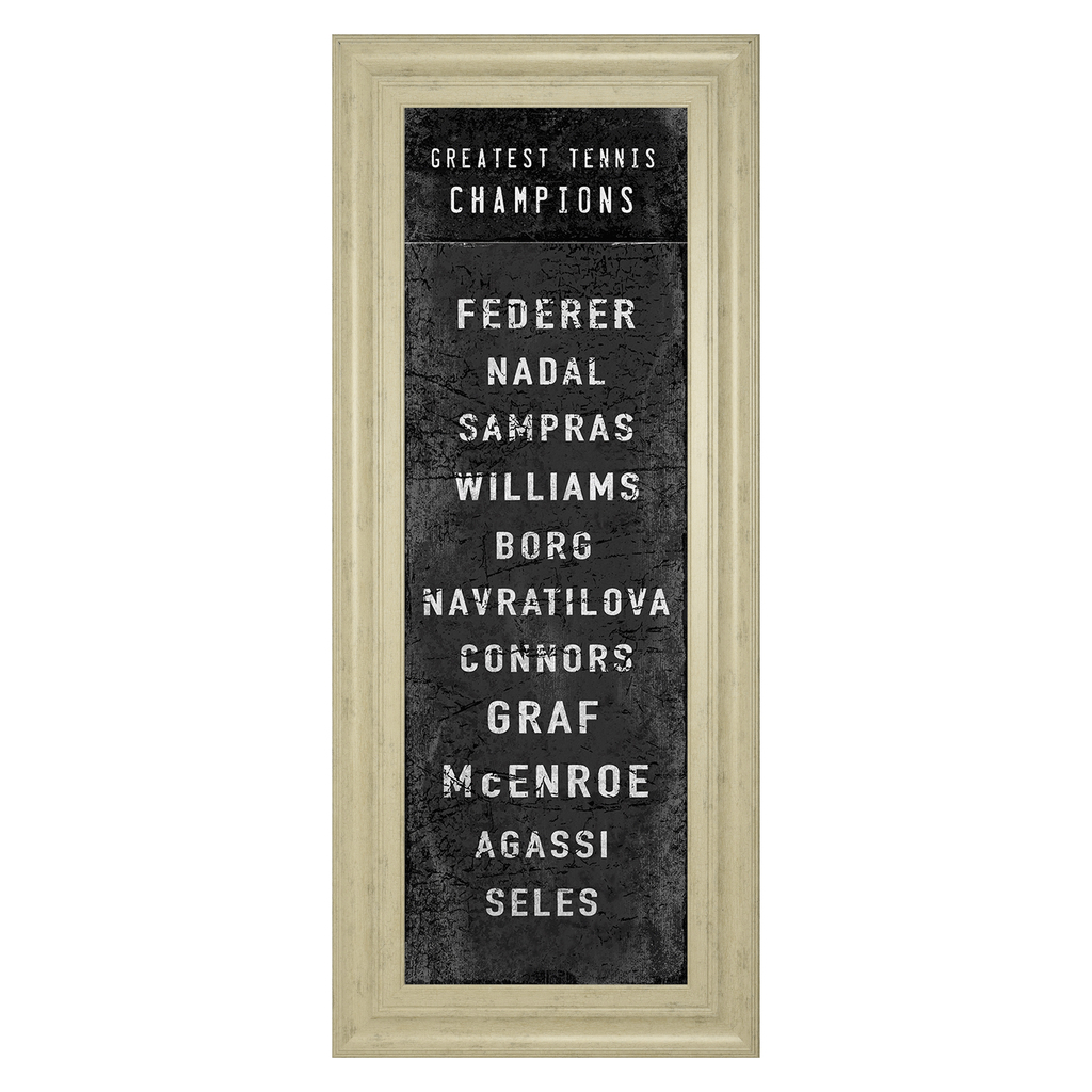 Classy Art Tennis Legends Wall Art In Black and Ivory by Classy Living ...