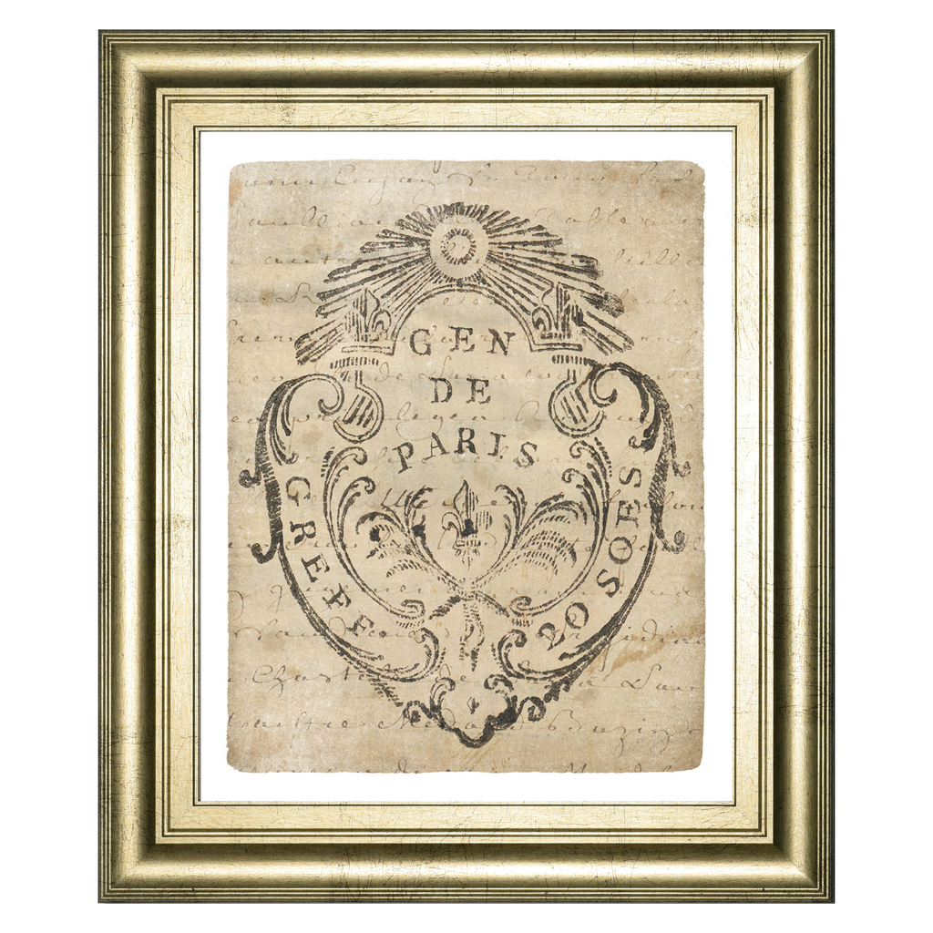 Classy Art Vintage Paris Crest Wall Art In Multi by Classy Living ...
