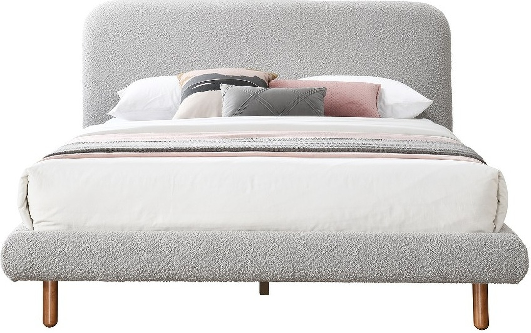 Cleo Queen Bed In Gray Boucle by ACME | 1StopBedrooms