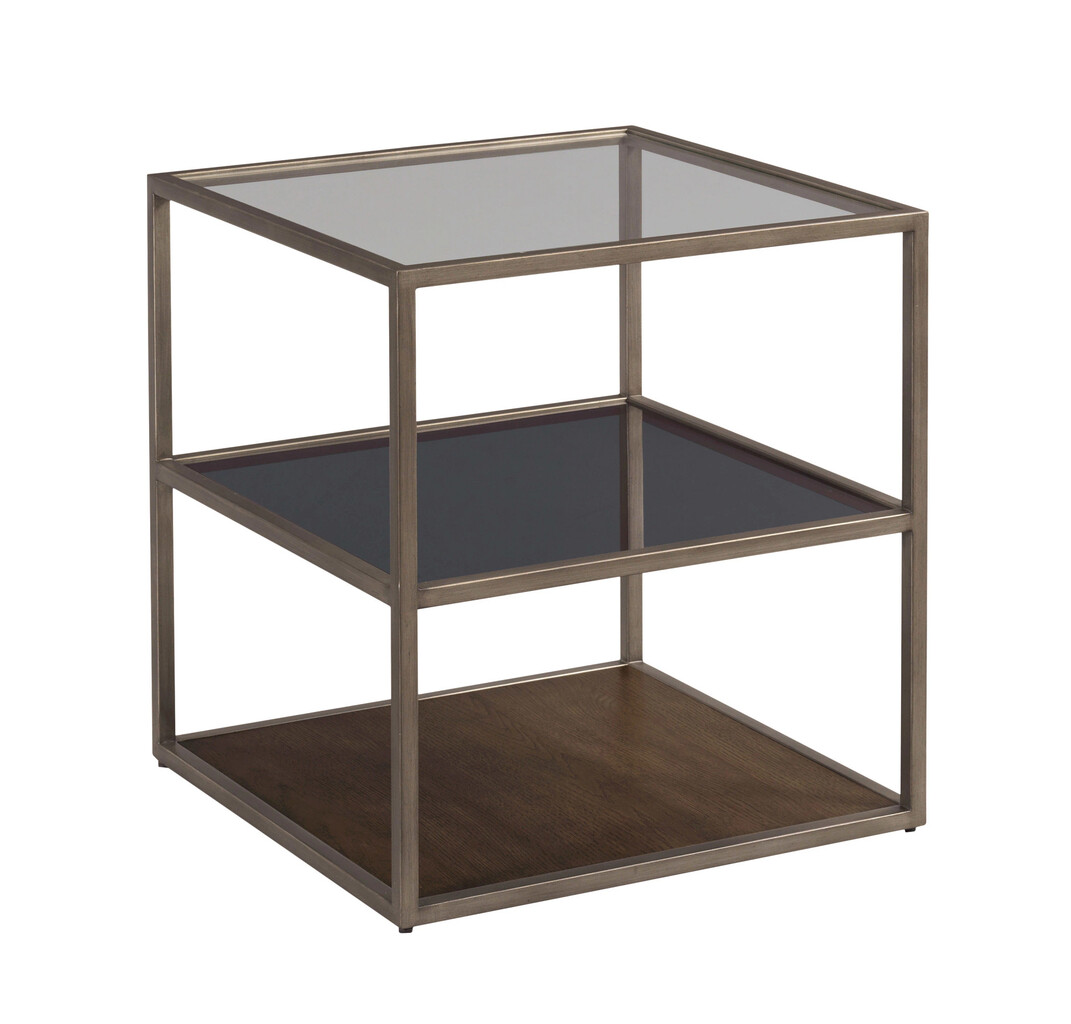 Cleo Square End Table In Deep Brown by Hammary | 1StopBedrooms