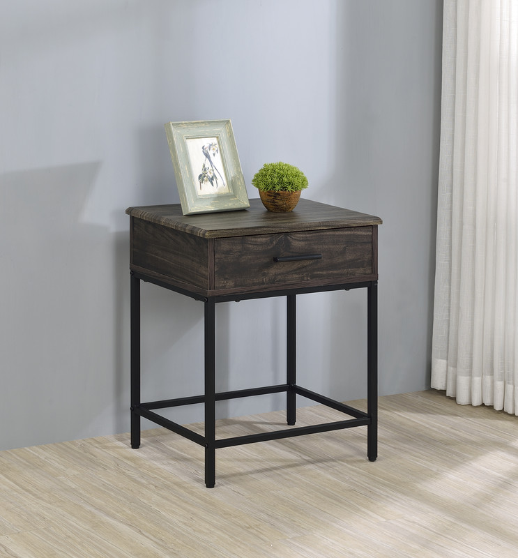 Cliff 19 Inch End Table In Brown by Lilola Home | 1StopBedrooms