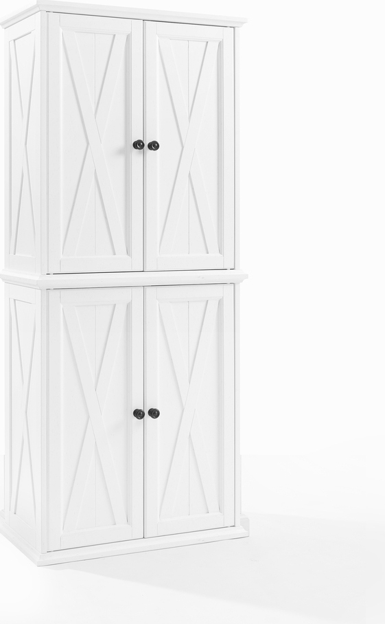 Clifton Tall Kitchen Storage Pantry In Distressed White by Crosley ...