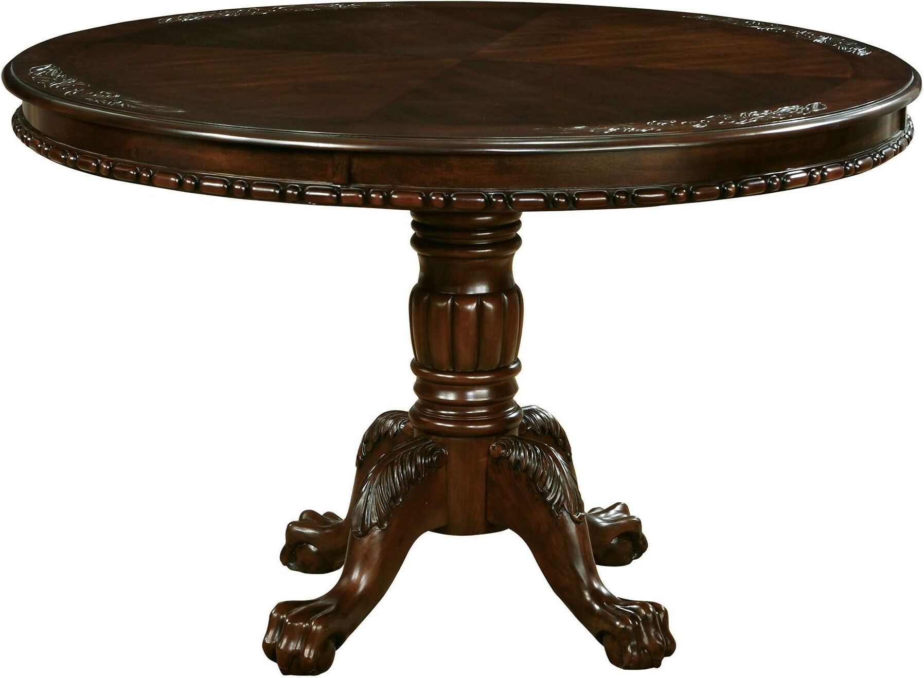 Elana Brown Cherry Round Dining Table by Furniture of America ... Elana Brown Cherry Round Dining Table by Furniture of America ...