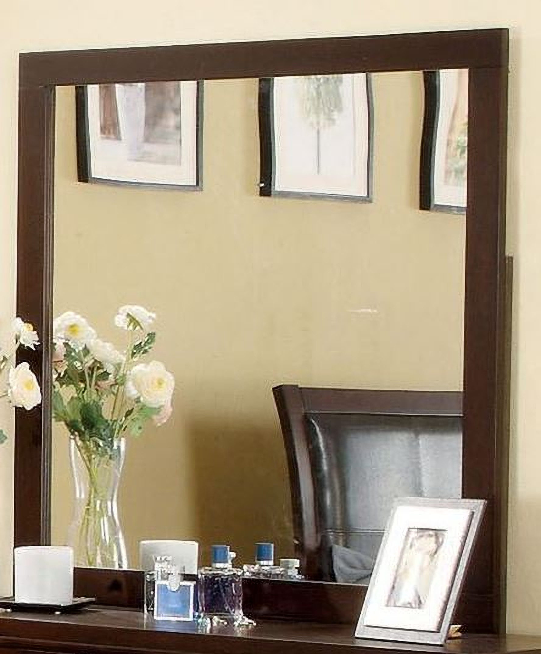 Enrico I Brown Cherry Mirror by Furniture of America | 1StopBedrooms