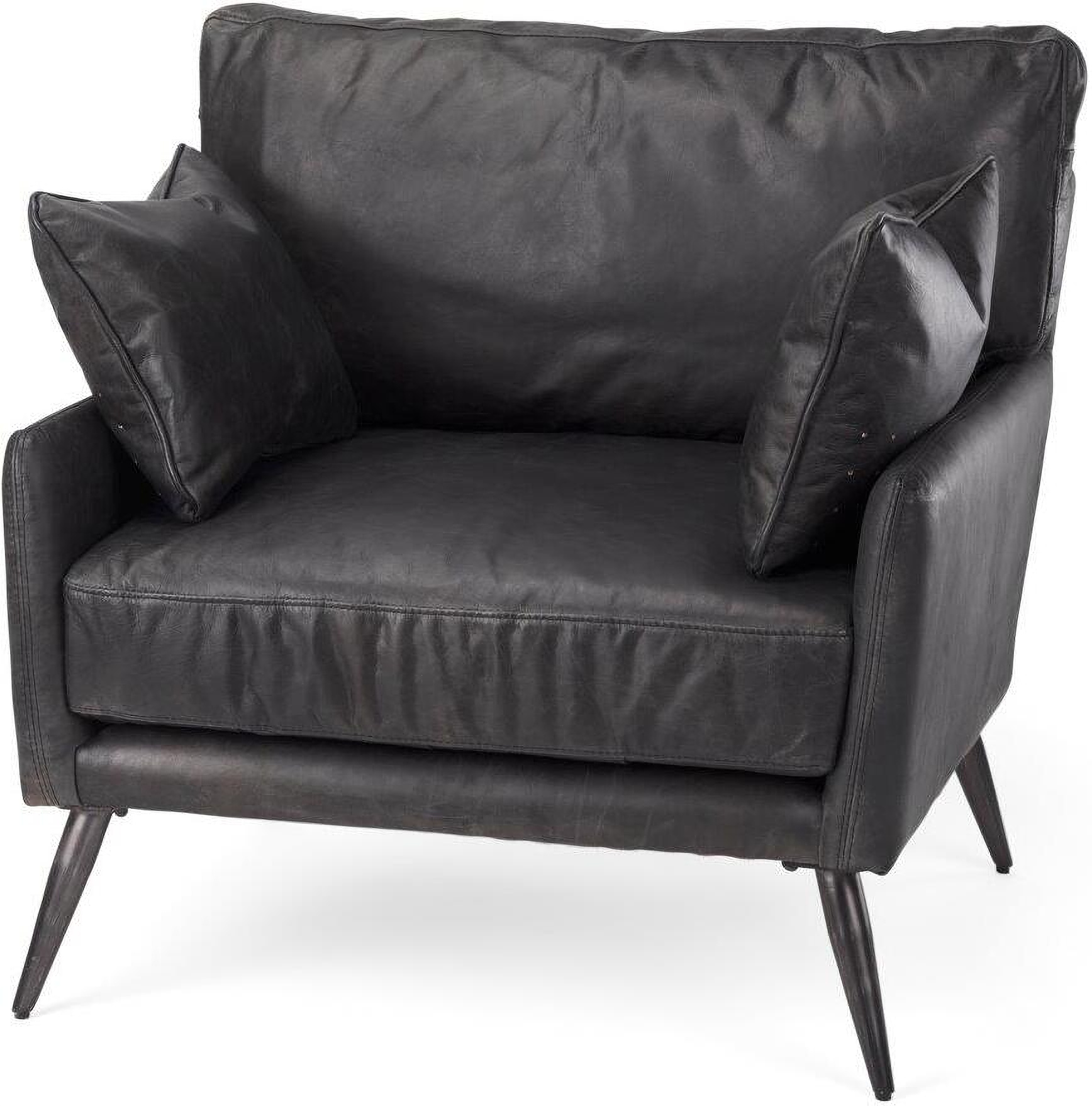 Cochrane Black Leather Wrapped Chair by Mercana | 1StopBedrooms