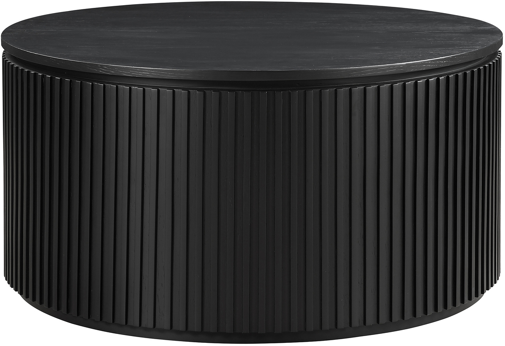 Colvin 36 Inch Round Coffee Table with Casters In Black by Steve Silver ...