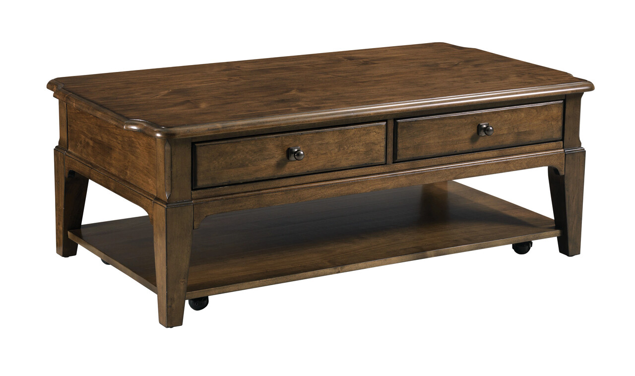 Commonwealth Washburn Rectangular Coffee Table In Warm Brunette by ...