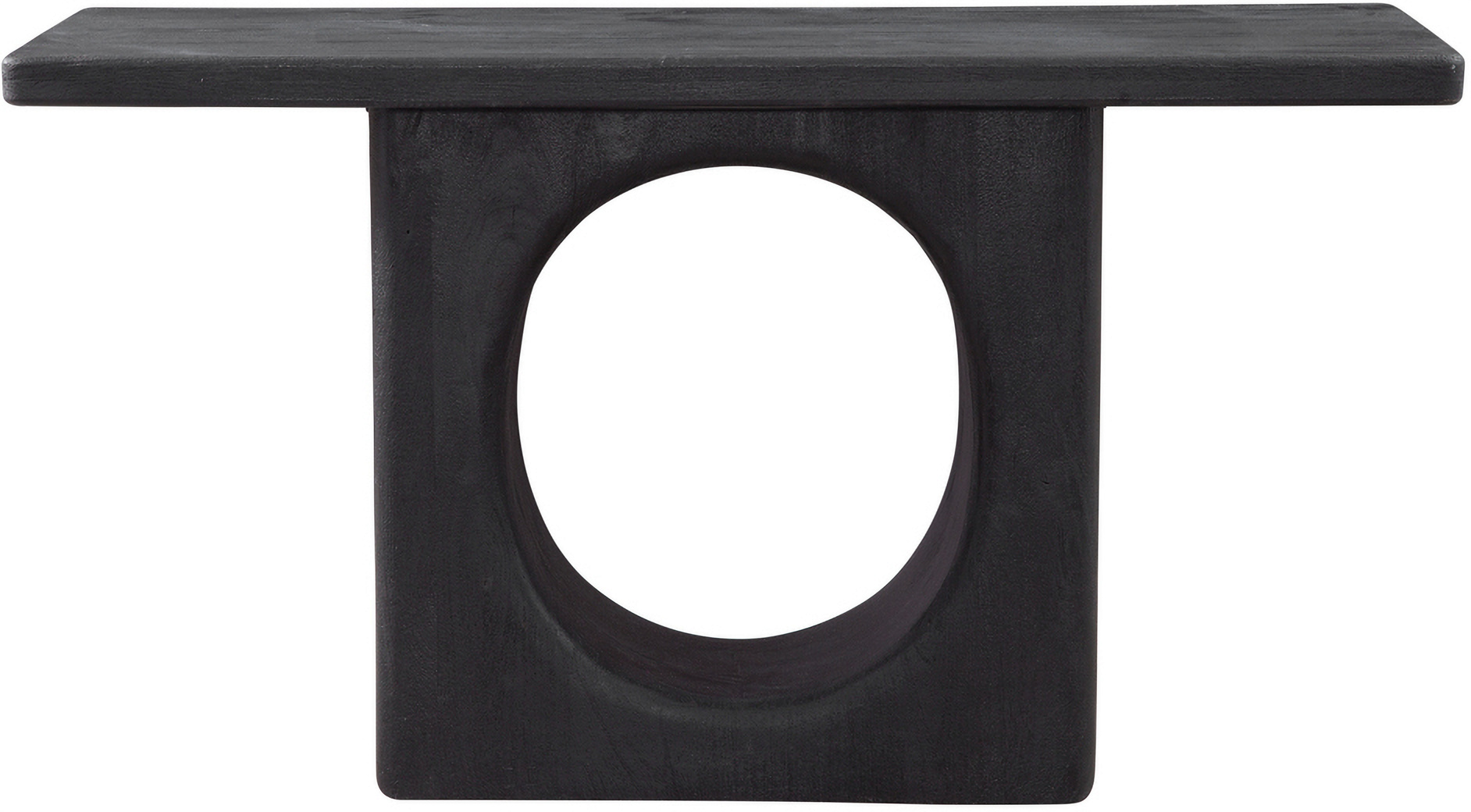 Compass Rectangle Console Table In Sandblasted Black by Bassett Mirror ...