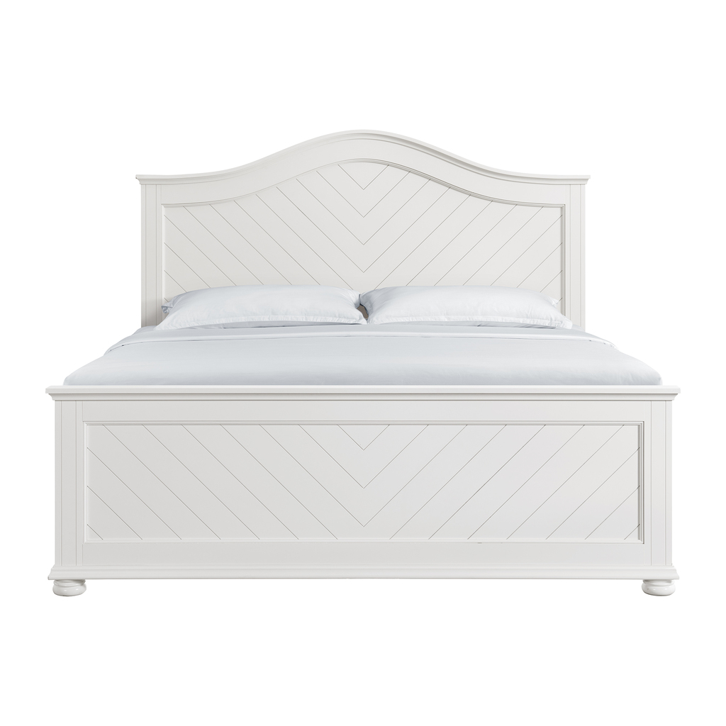 Conaughey King Panel Bed In White by Picket House | 1StopBedrooms