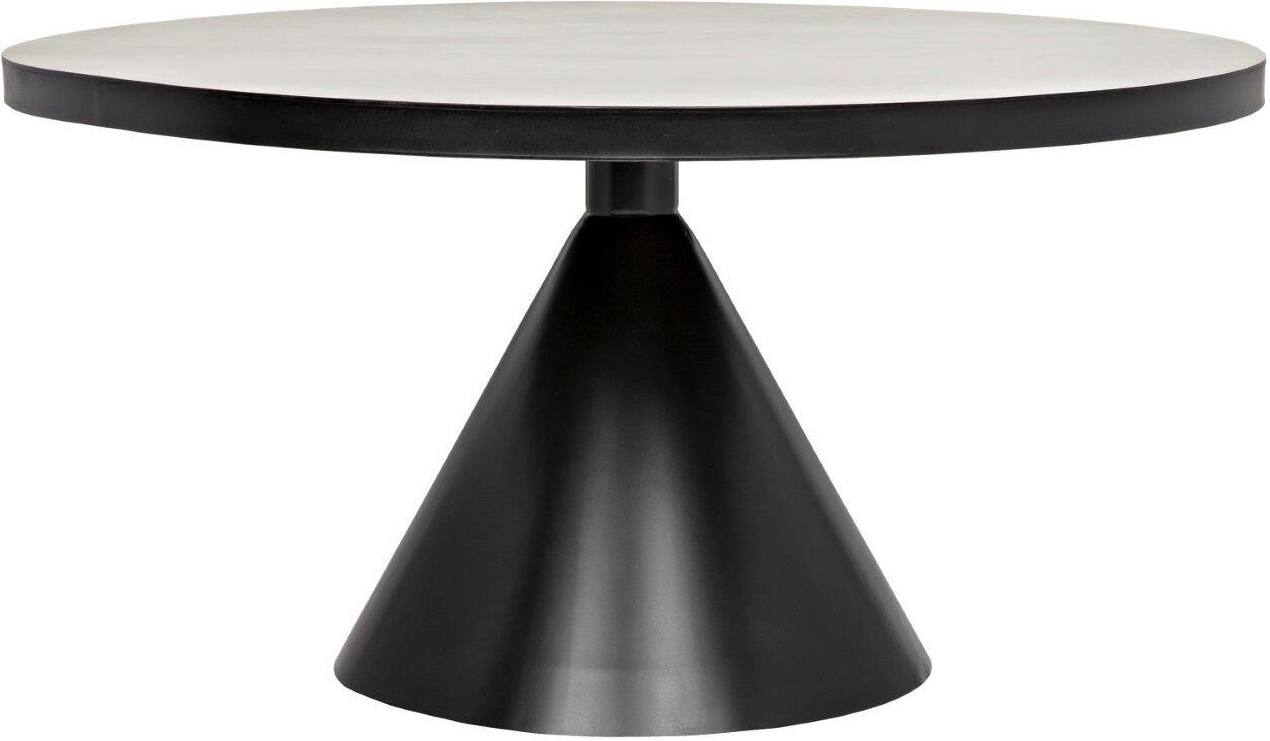 Cone Dining Table In Matte Black by Noir | 1StopBedrooms