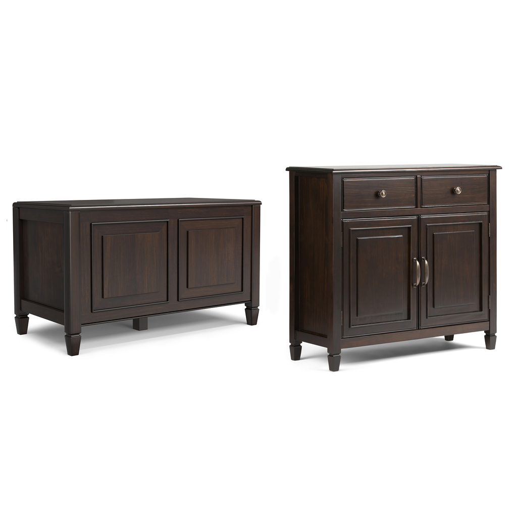 Connaught Solid Wood Small Storage Bench Trunk and Storage Cabinet In ...