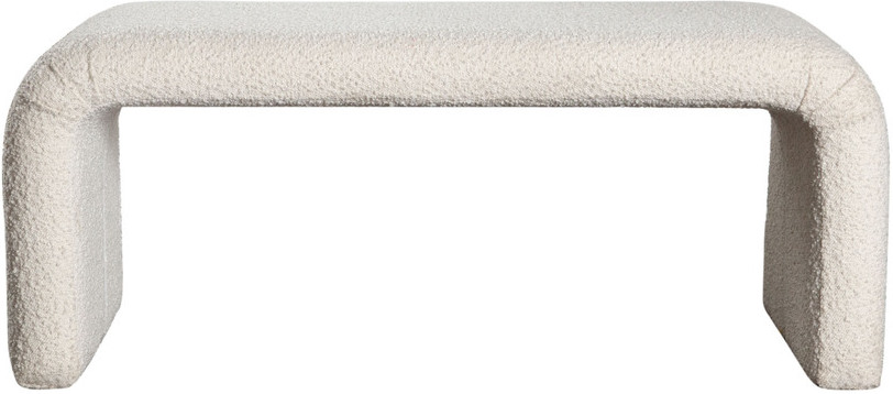 Conrad Accent Bench In Ivory Boucle Fabric by Diamond Sofa | 1StopBedrooms