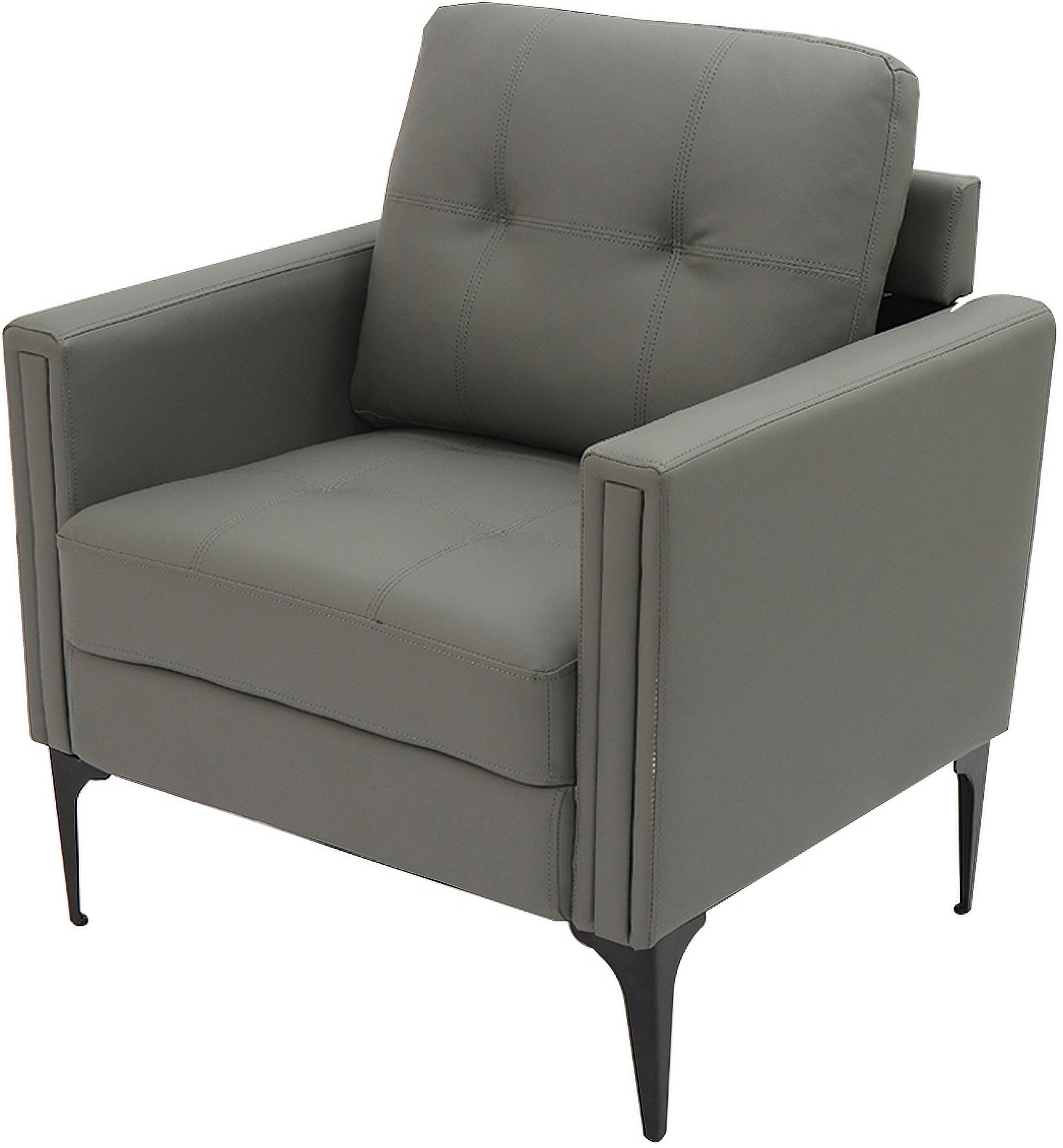Contemporary Arm Chair Set of 2 In Grey by AC Pacific | 1StopBedrooms