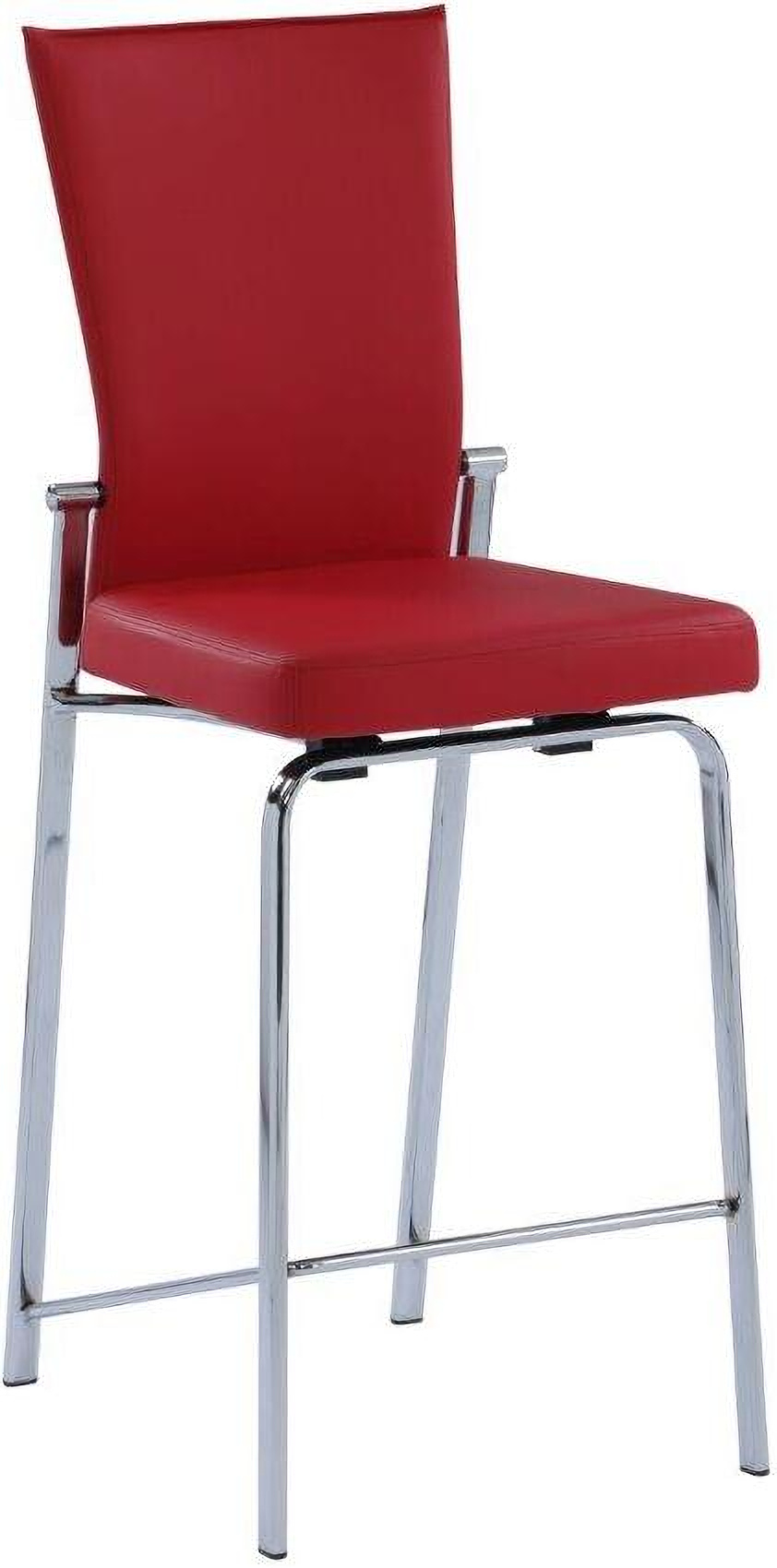 Contemporary Motion Back Counter Stool W/Chrome Frame In Red by ...