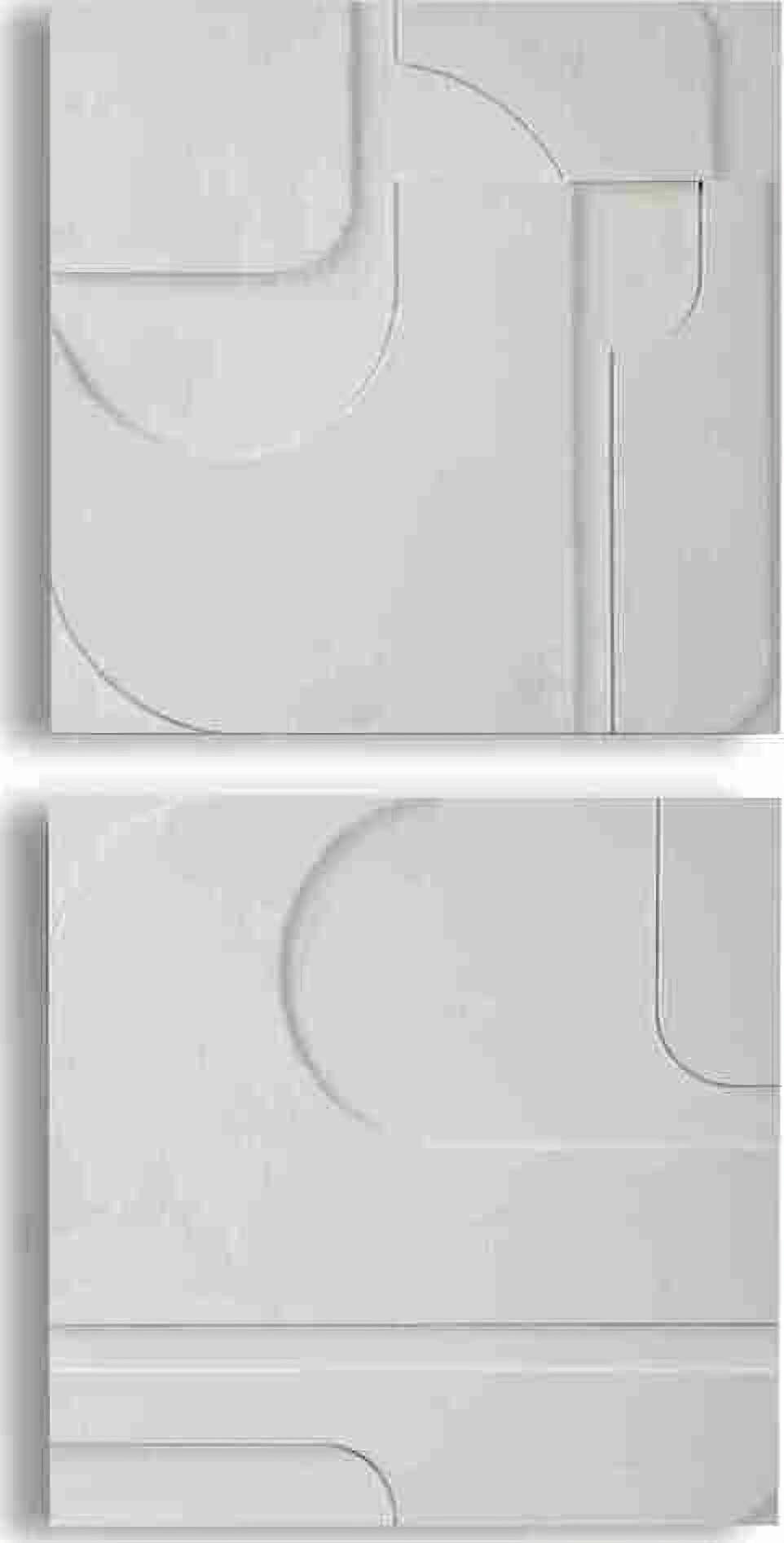 Contours Wall Decor Set of 2 In White by Uttermost | 1StopBedrooms