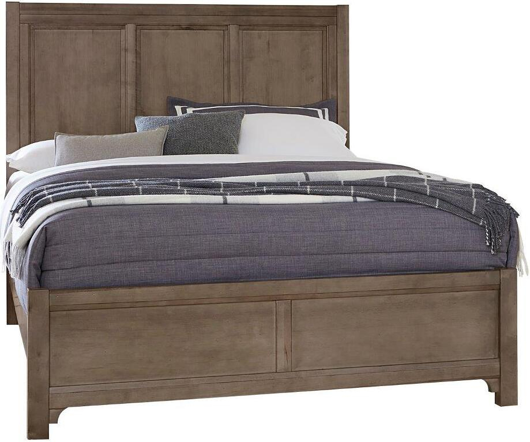 Cool Farmhouse Queen Panel Bed In Grey by Vaughan Bassett | 1StopBedrooms