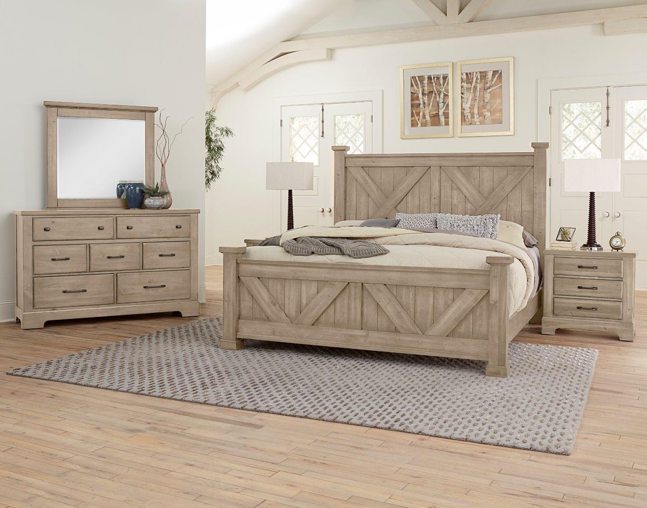 Cool Rustic X Panel Bedroom Set In Clear Maple by Artisan & Post ...