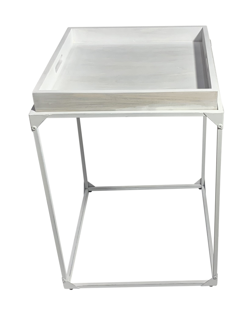 Cooper Tray Table In Whitewash by Carolina Living | 1StopBedrooms