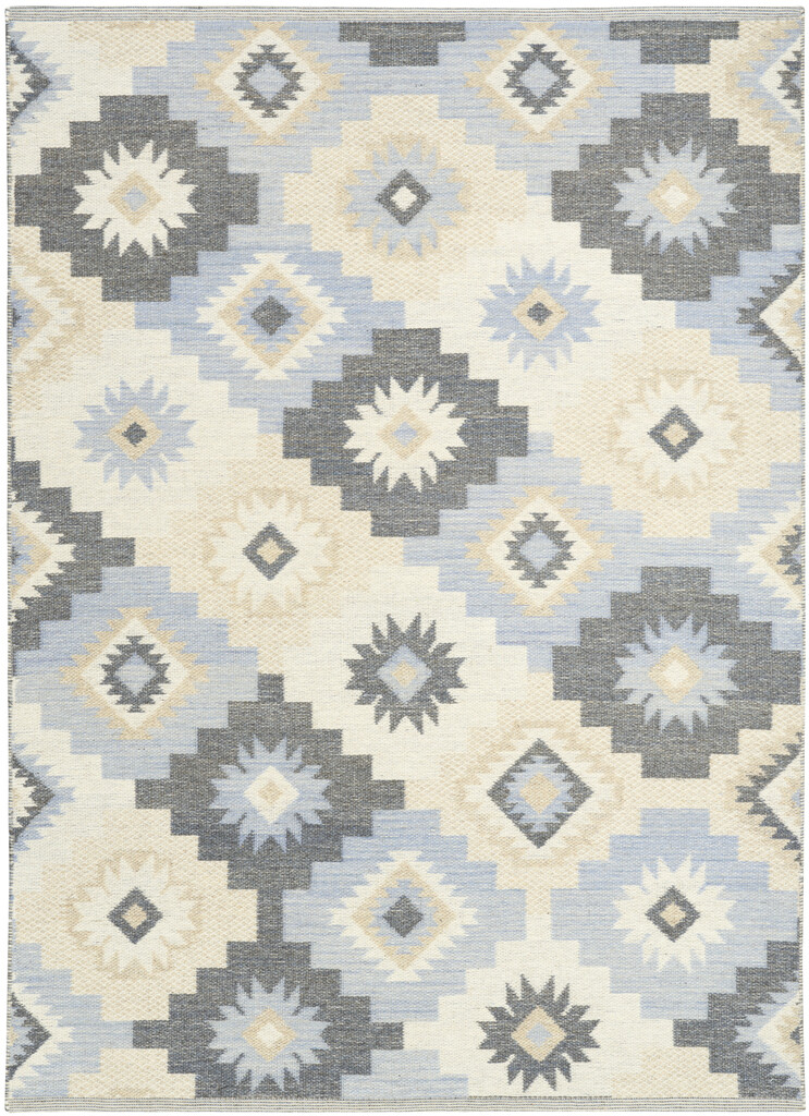 Copenhagen Modern 5' x 7' Indoor Rug In Ivory and Navy by Nourison ...