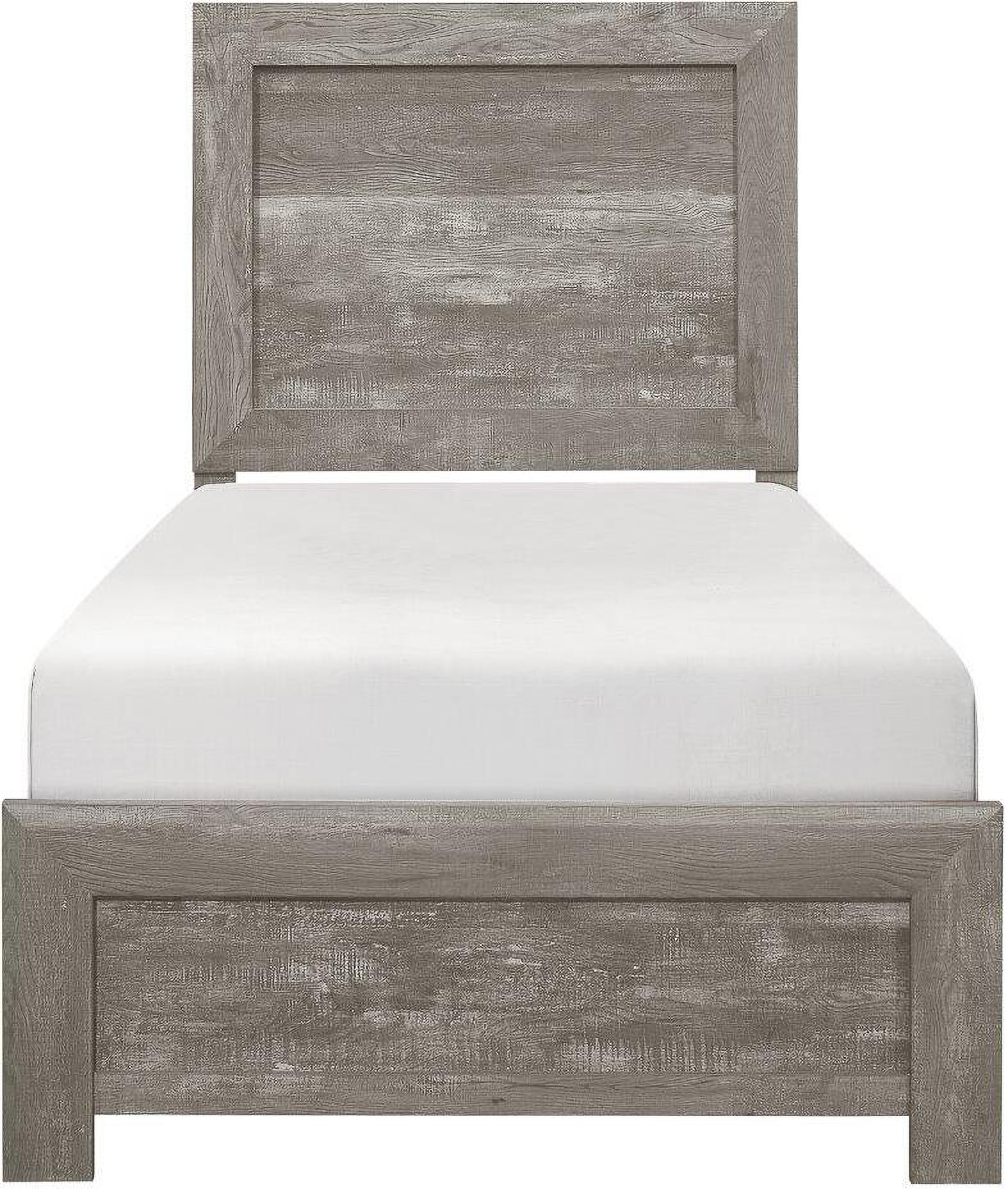 Corbin Gray Twin Panel Bed In A Box by Homelegance | 1StopBedrooms