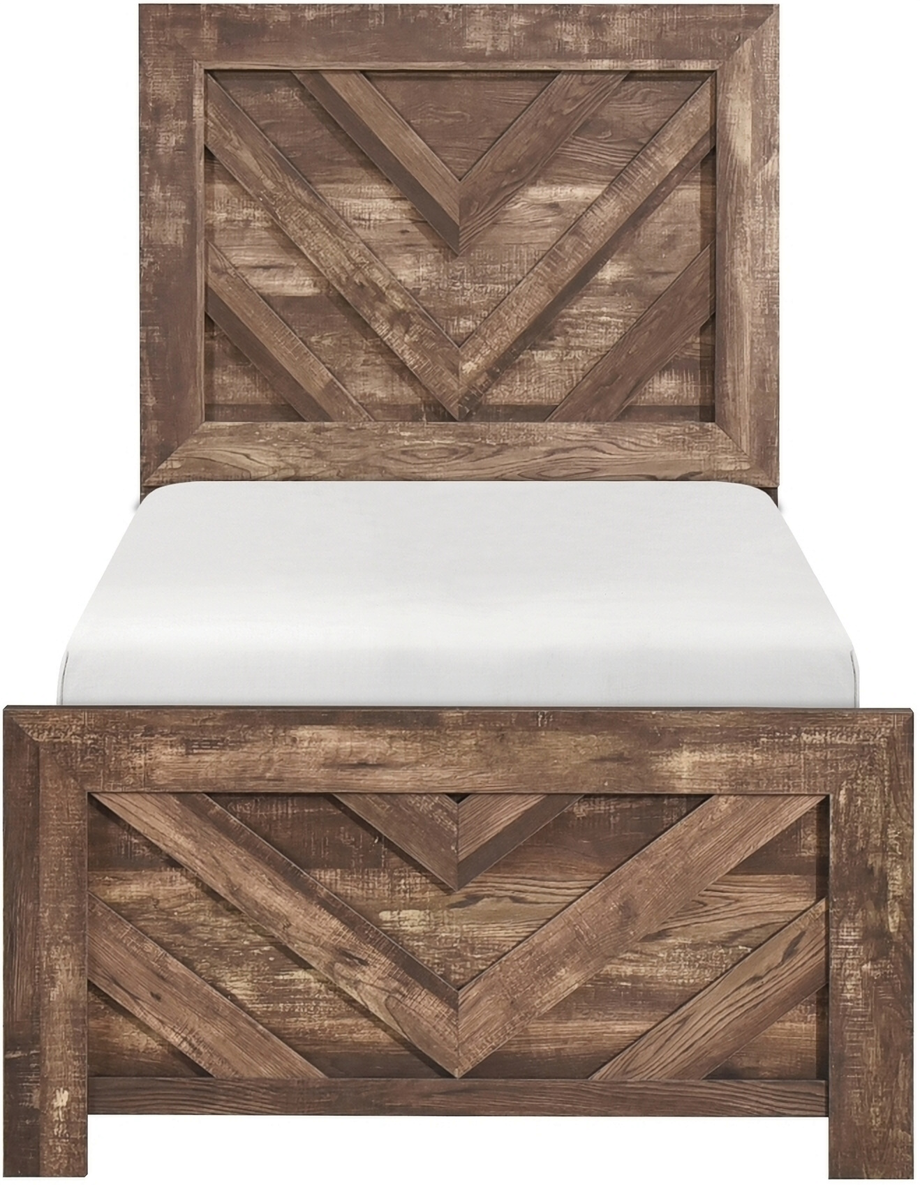 Corbin Twin Panel Bed In Brown by Homelegance | 1StopBedrooms