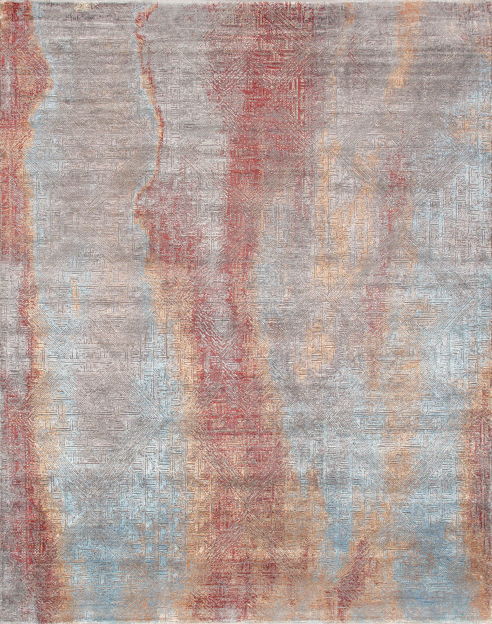 Cosmo Collection Hand-Knotted Silk and Wool Area Rug- 8' x 10' 4" In ...