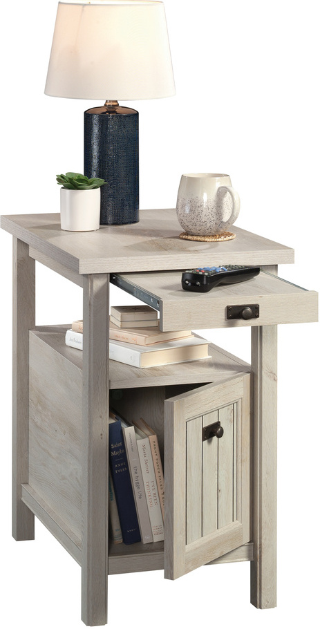 Costa Side Table In Chalked Chestnut by Sauder | 1StopBedrooms