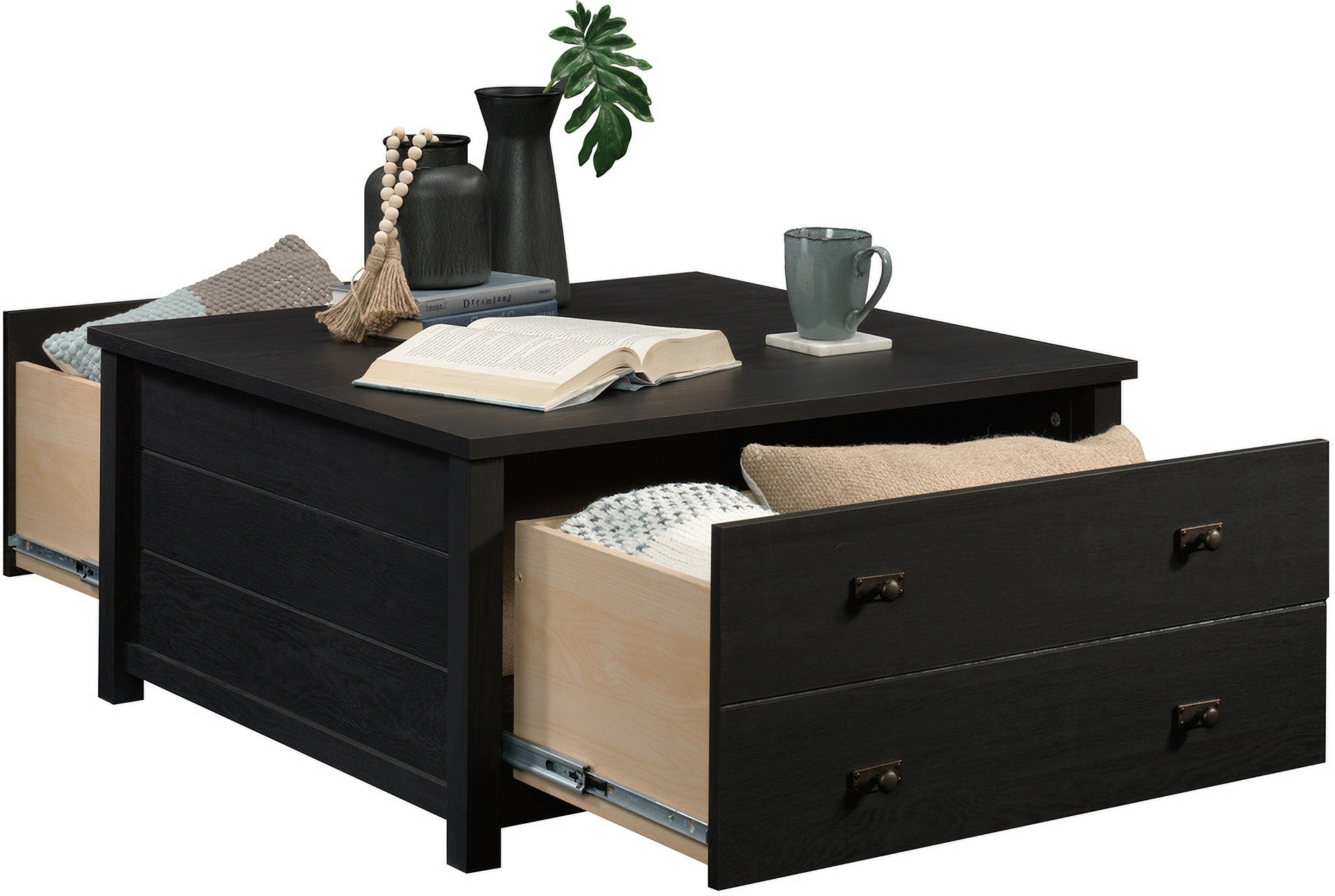 Cottage Road Coffee Table In Raven Oak by Sauder | 1StopBedrooms