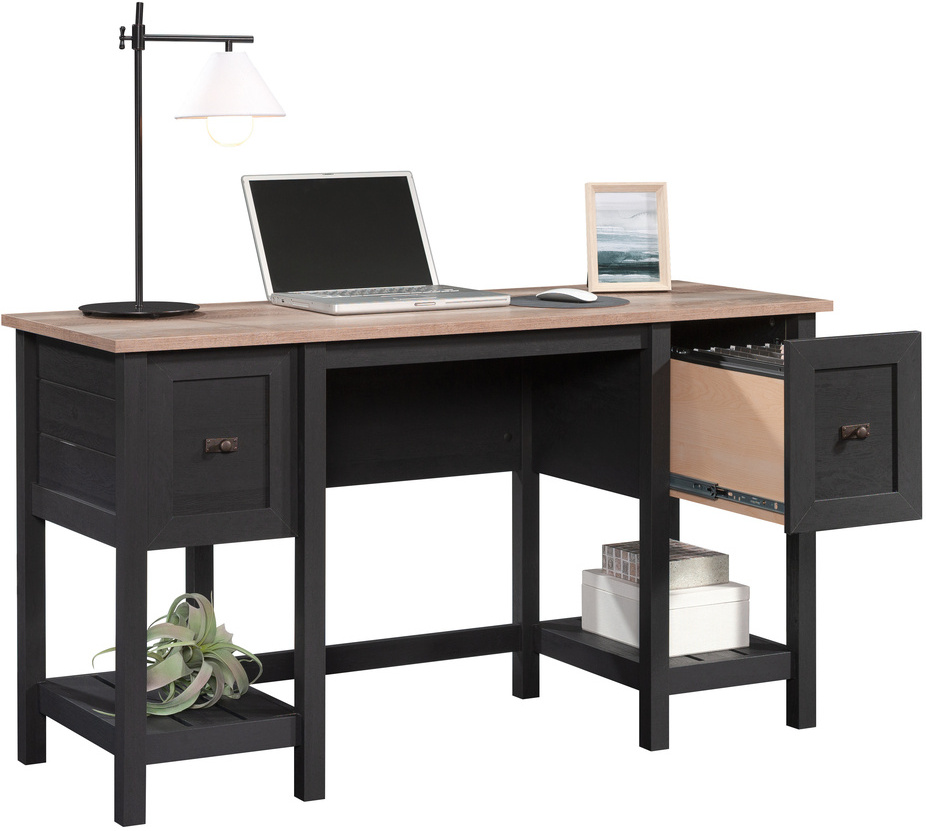 Cottage Road Desk In Raven Oak by Sauder | 1StopBedrooms