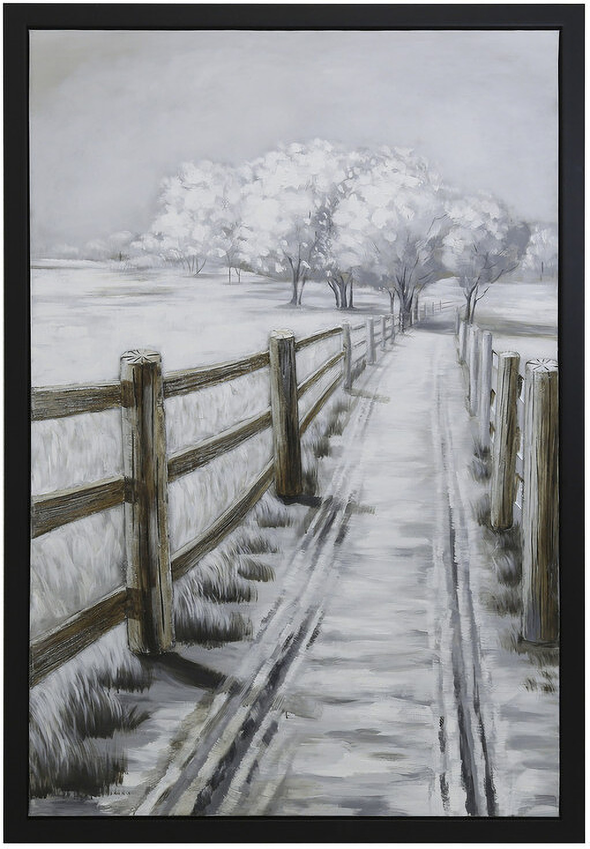 Country Road II Wall Art In Grey by Yosemite Home Decor | 1StopBedrooms